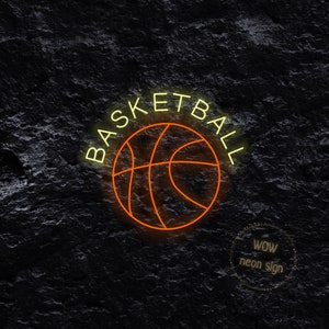 Custom Basketball Team Name Neon, Basketball Neon Sign, Basketball Neon ...