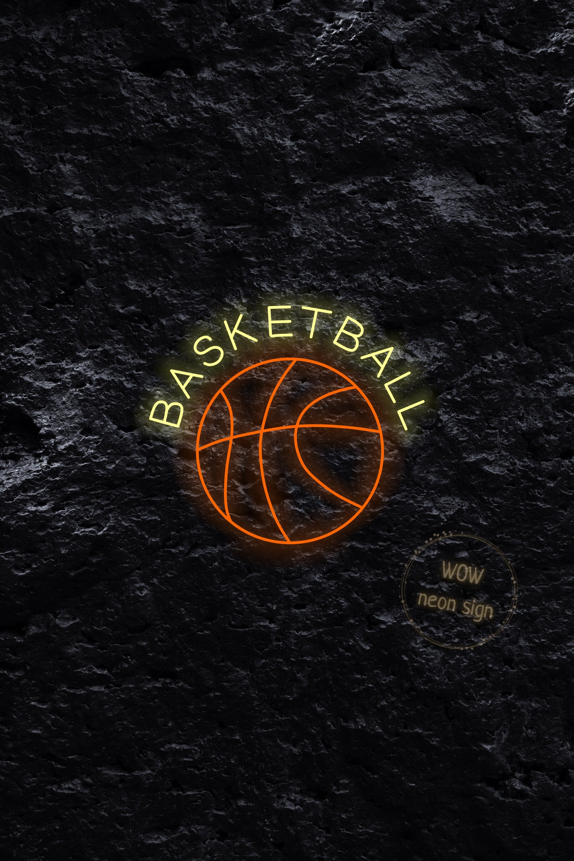 Custom Basketball Team Name Neon, Basketball Neon Sign, Basketball Neon ...