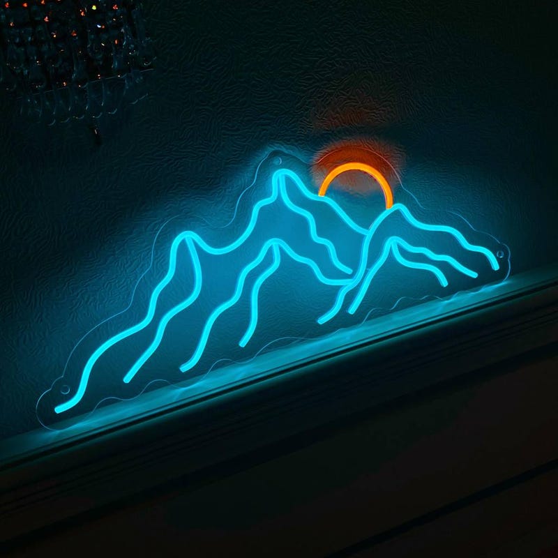 Neon Mountain - Etsy