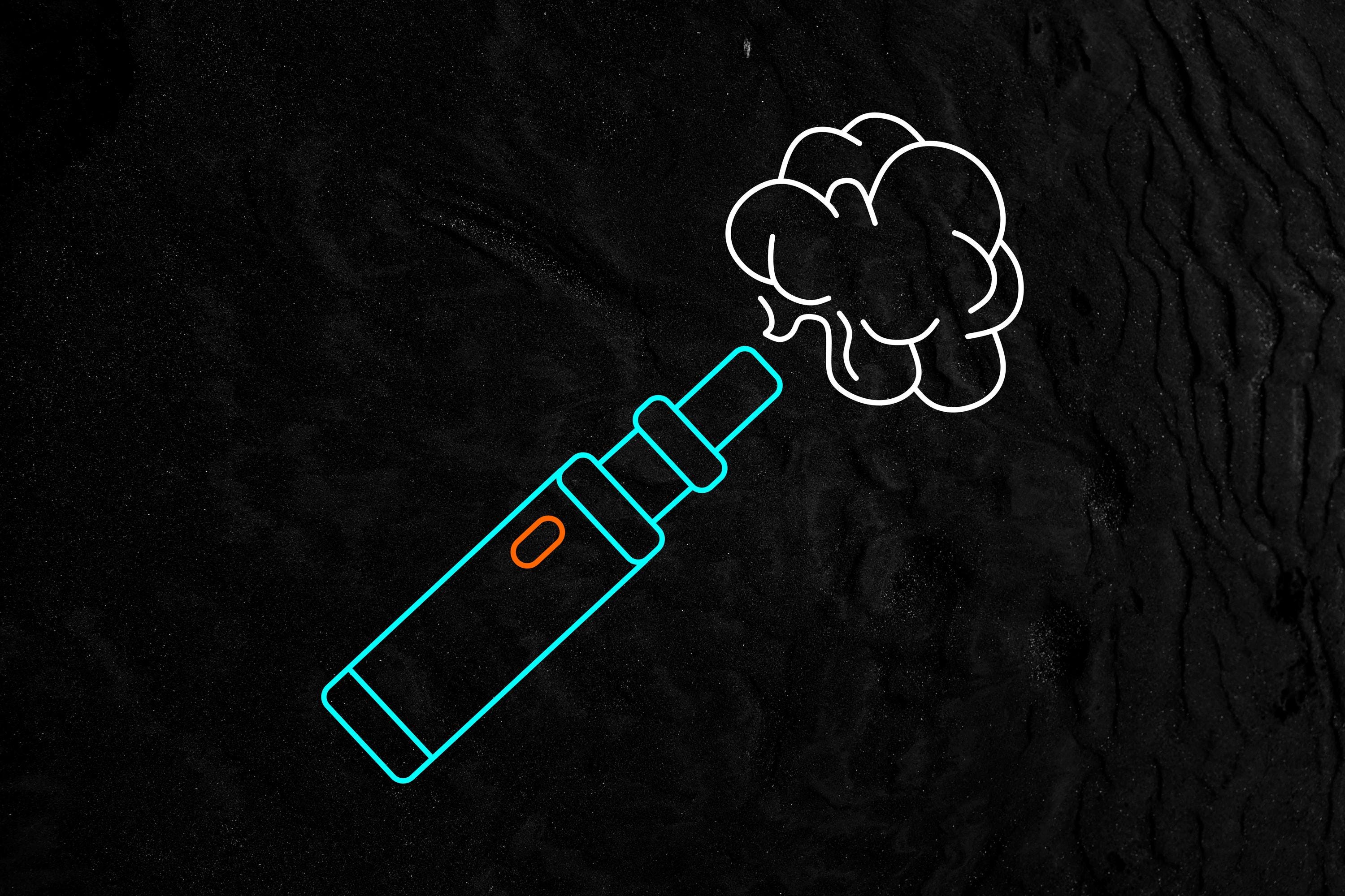 Neon Sign Vape With White Smoke, LED Neon Sign for Vape Store, Neon ...