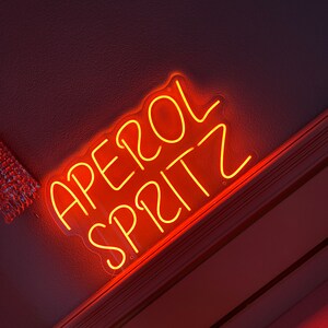 Cocktail Aperol Spritz Led Neon Sign, Drink Neon Sign, Cocktail Neon ...
