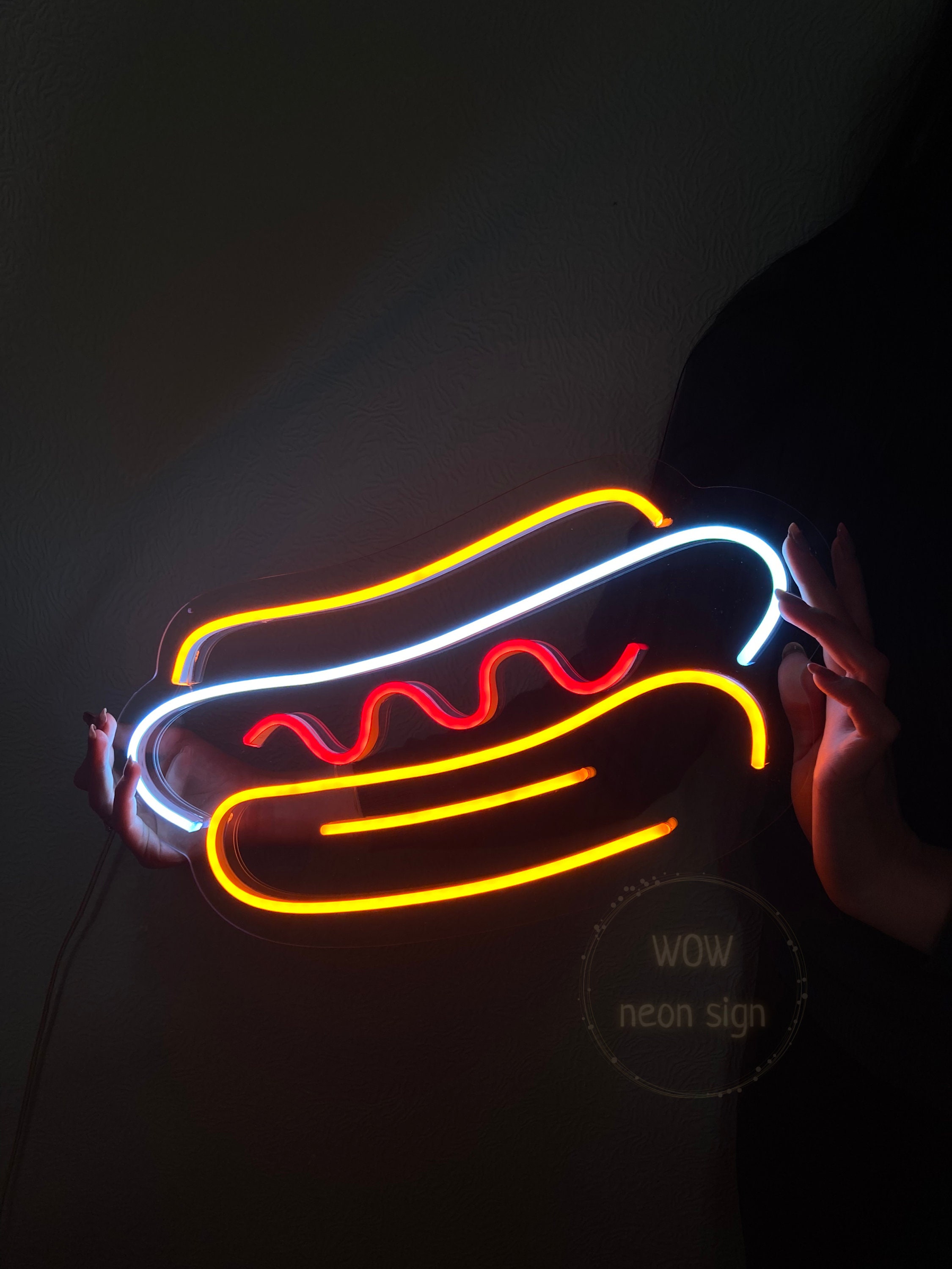 Hot Dog Neon Sign, Fast Food Neon Light, Restaurant Neon Light, Hot Dog ...