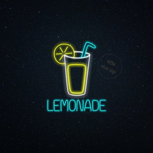 Lemonade Led Neon Sign Lemonade Drink Neon Sign Lemonade - Etsy