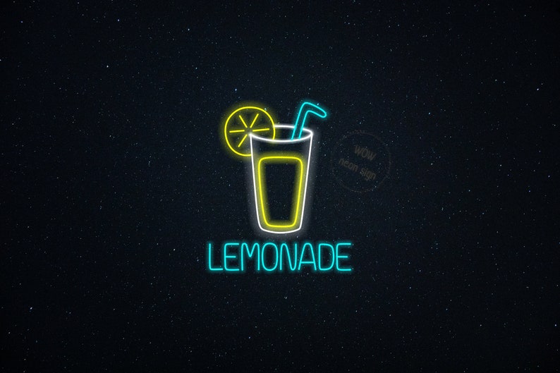 Lemonade Led Neon Sign Lemonade Drink Neon Sign Lemonade - Etsy