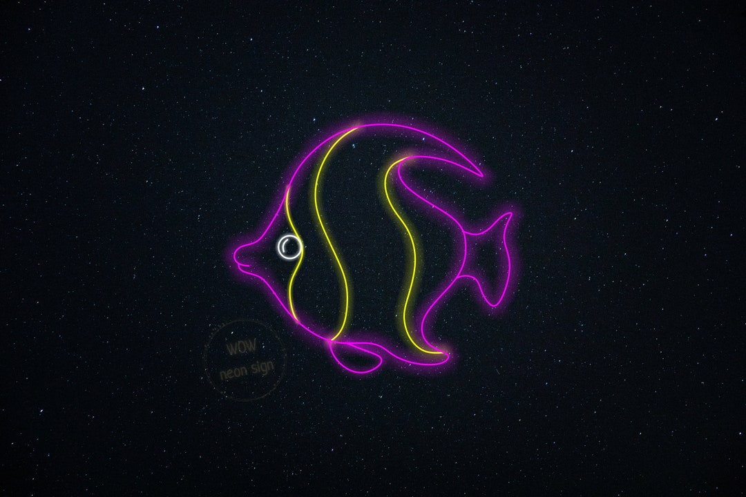 Ocean Fish Led Neon Sign, Colored Fish Led Neon Sign, Under the Sea Led ...