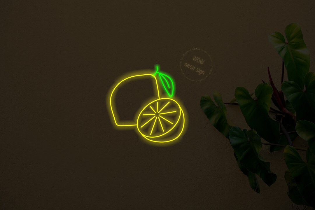 Lemon Led Neon Sign Lemon Fruit Neon Sign Lemon Slices Sign - Etsy