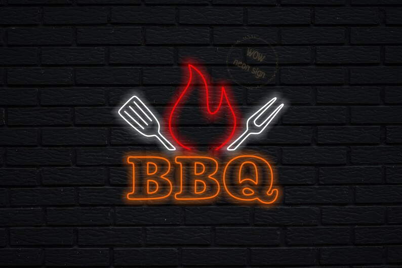 BBQ Neon Sign, Barbecue Grill Led Lamp, Party Decor - Etsy