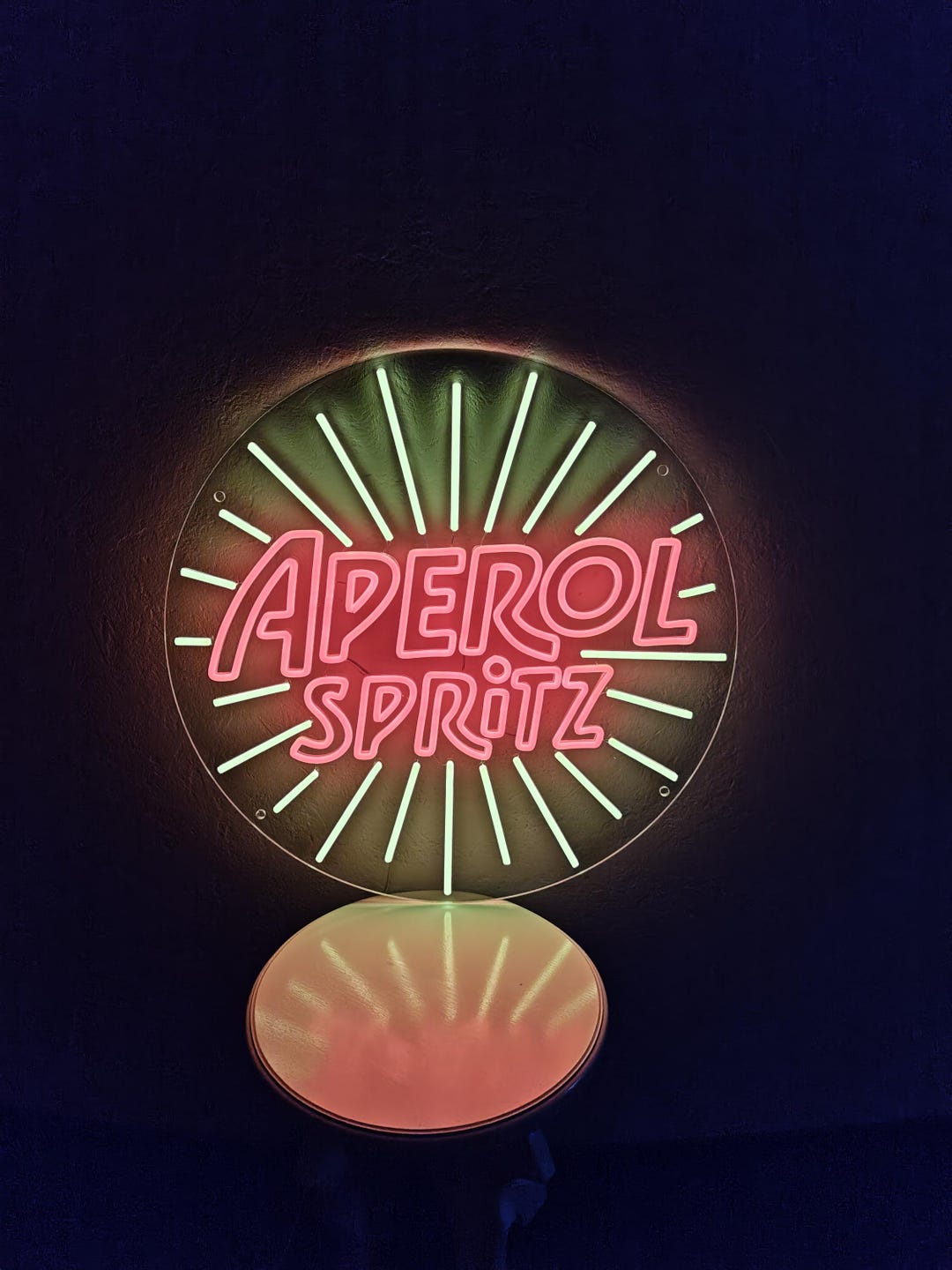 Aperol Spritz Neon Sign With Sunburst, Aperol Cocktail Lounge Neon ...