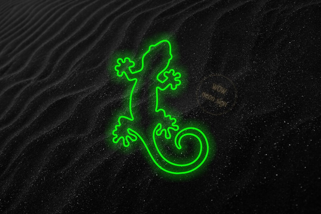 Green Lizard Neon Sign, Reptile Theme Room Decoration, Reptile ...