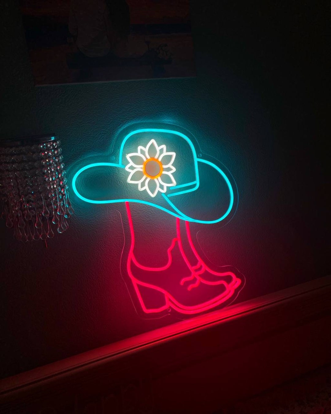 Cowgirl Boots Led Neon Sign, Custom Cowgirl Boots Light, Cowboy Boots ...