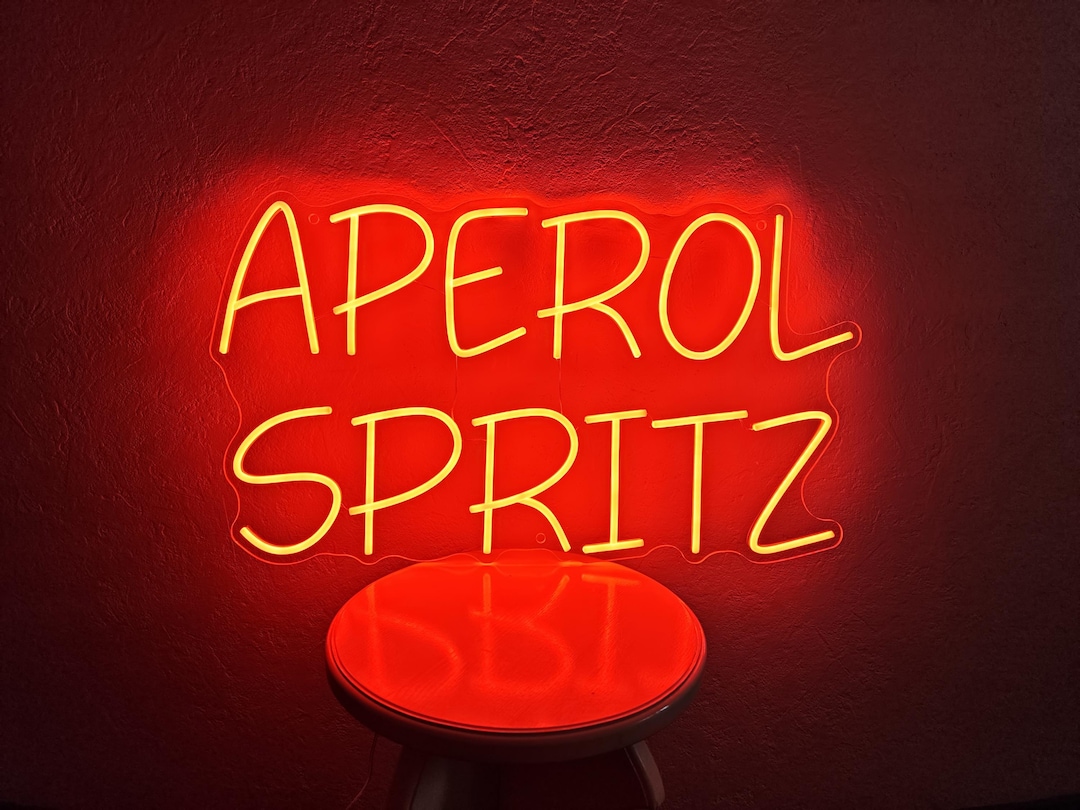 Cocktail Aperol Spritz Led Neon Sign, Drink Neon Sign, Cocktail Neon ...