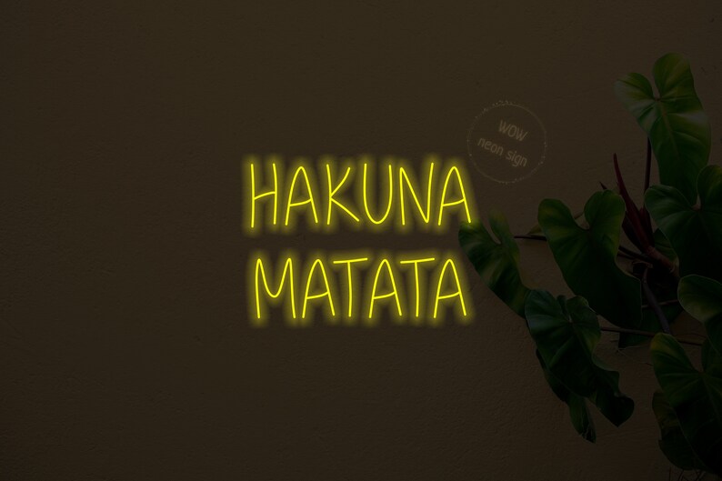 Hakuna Matata LED Neon Sign, Acrylic Light Up - Etsy