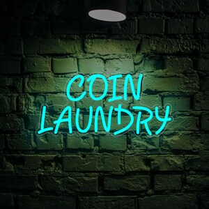 Coin Laundry LED Neon Sign – Custom Laundromat Decor - Etsy