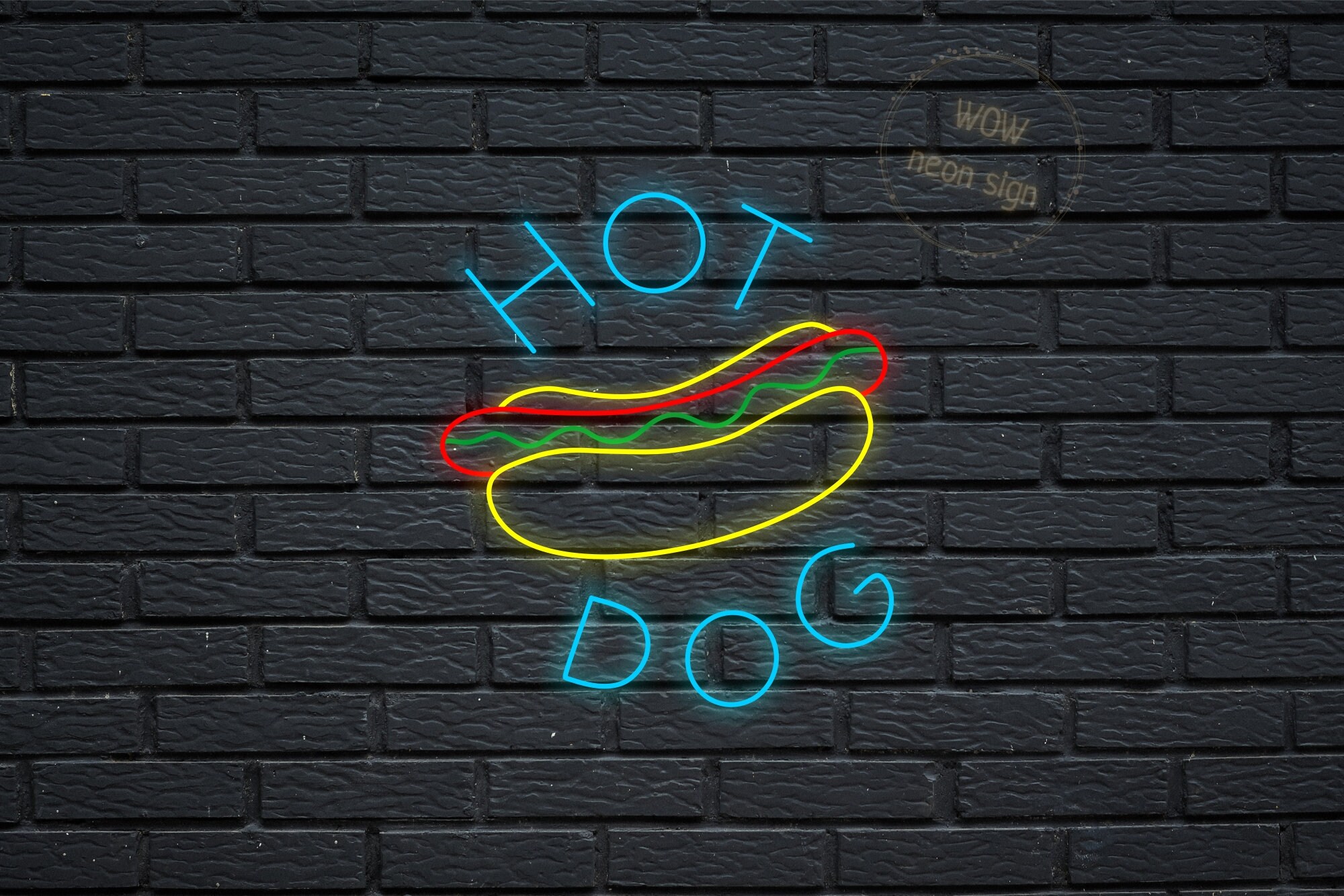 Hot Dog Neon Sign, Fast Food Led Neon, Fast Food Led Light, Hot Dog Bar ...