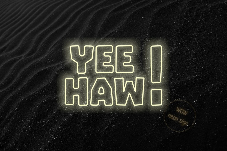 Yee Haw Neon Sign, Western Decor - Etsy