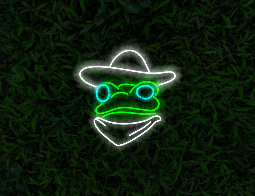 Cowboy Frog Led Neon Sign Frog With Cowboy Hat Neon Sign - Etsy