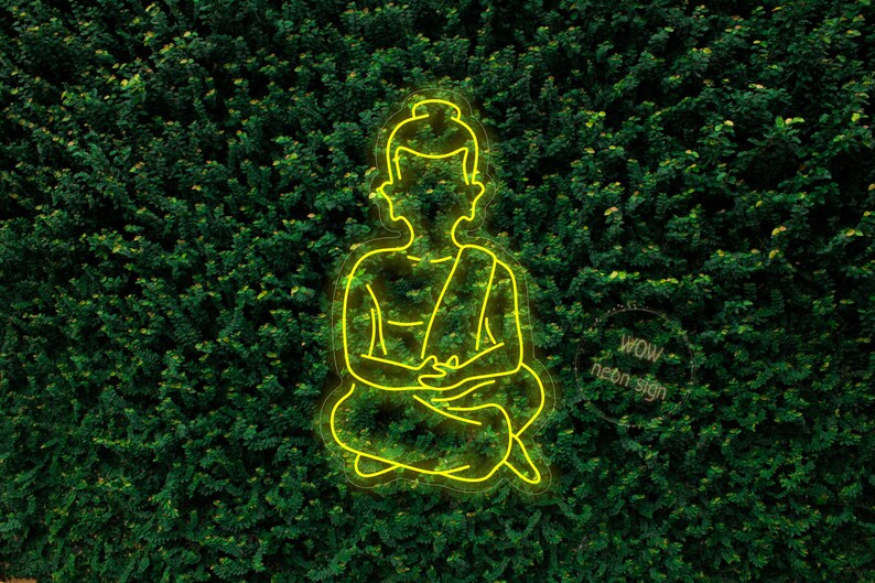 Buddha Neon Sign Yoga Neon Sign Buddha Wall Decor Sign Yoga - Etsy