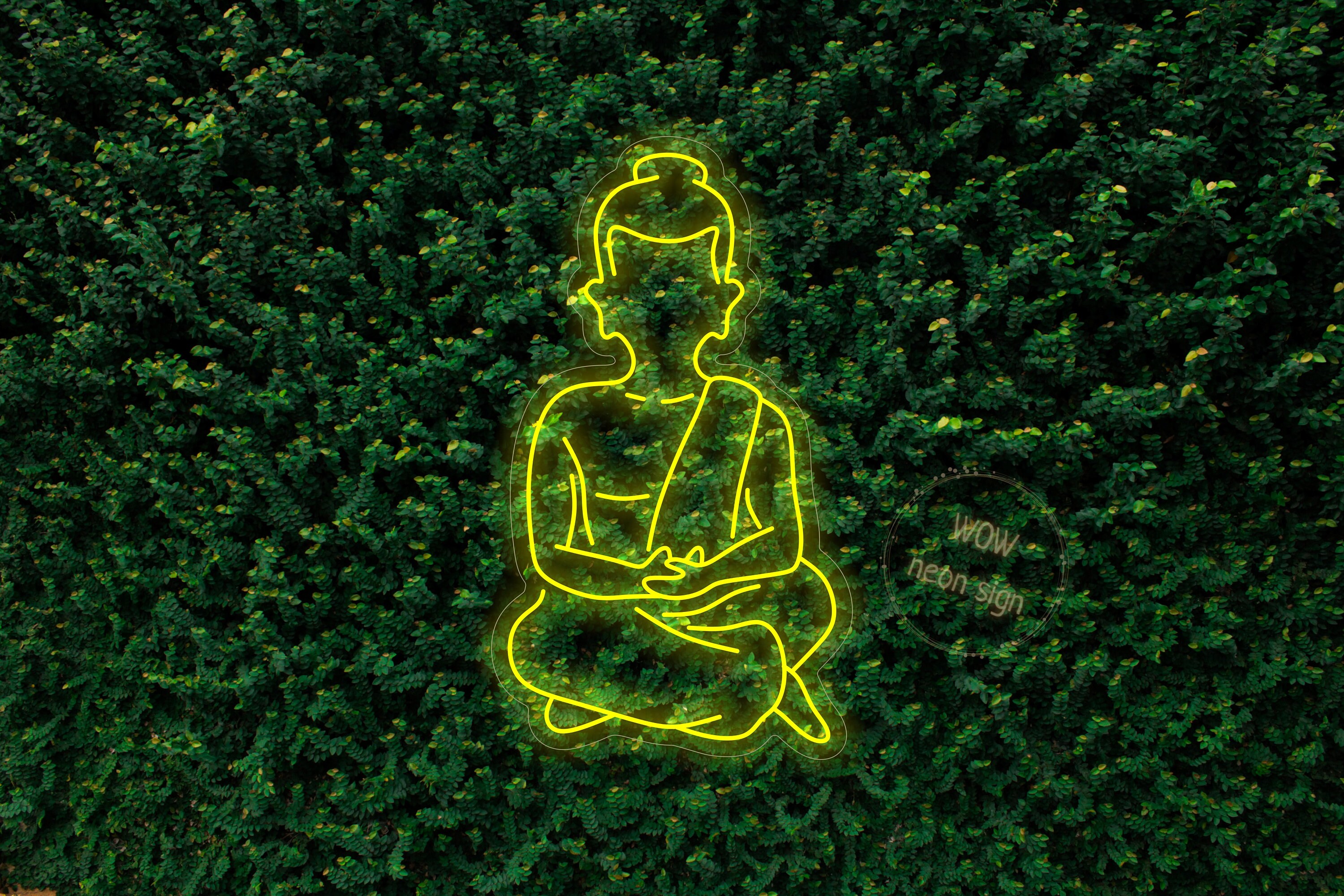 Buddha Neon Sign, Yoga Room Decor, Buddhist Light Decor - Etsy