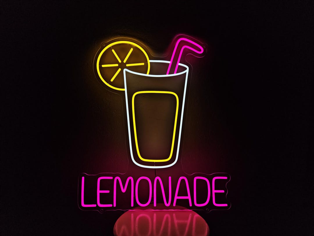 Lemonade Led Neon Sign, Lemonade Drink Neon Sign, Lemonade Drink ...