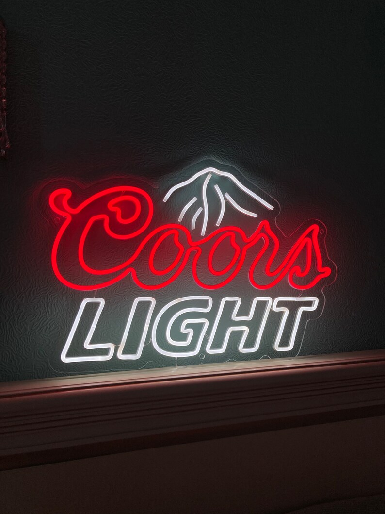 Coors Light Neon Sign, Coors Neon Light, Custom Beer Neon Sign, Beer ...
