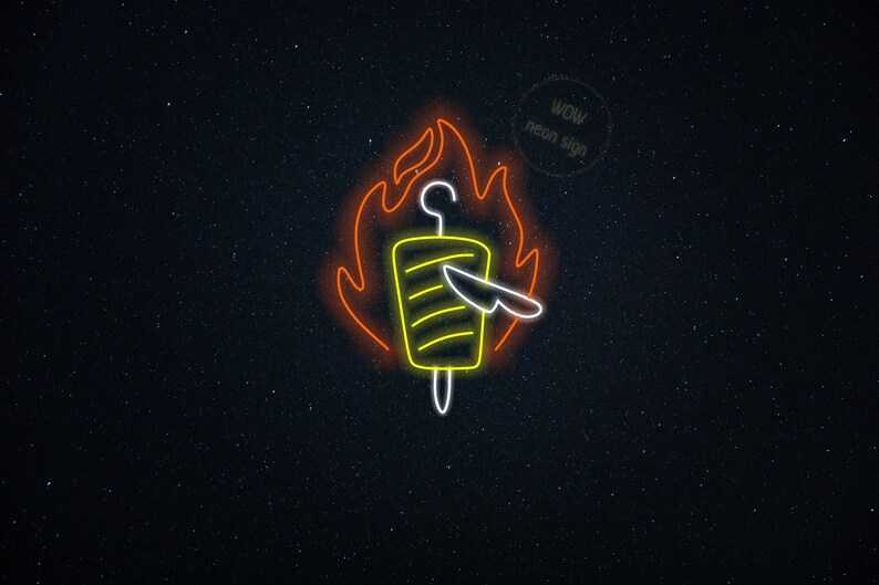 Kebab Led Neon Sign, Doner Kebab Led Light, Kebab Wall Led Light Decor ...