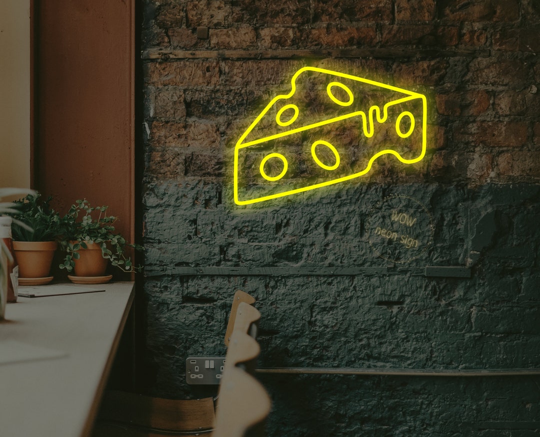 Cheese LED Neon Sign, Food Lover Gift - Etsy