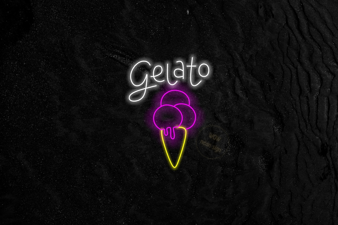 Gelato Led Neon Sign Custom Gelato Neon Light Ice Cream Neon - Etsy