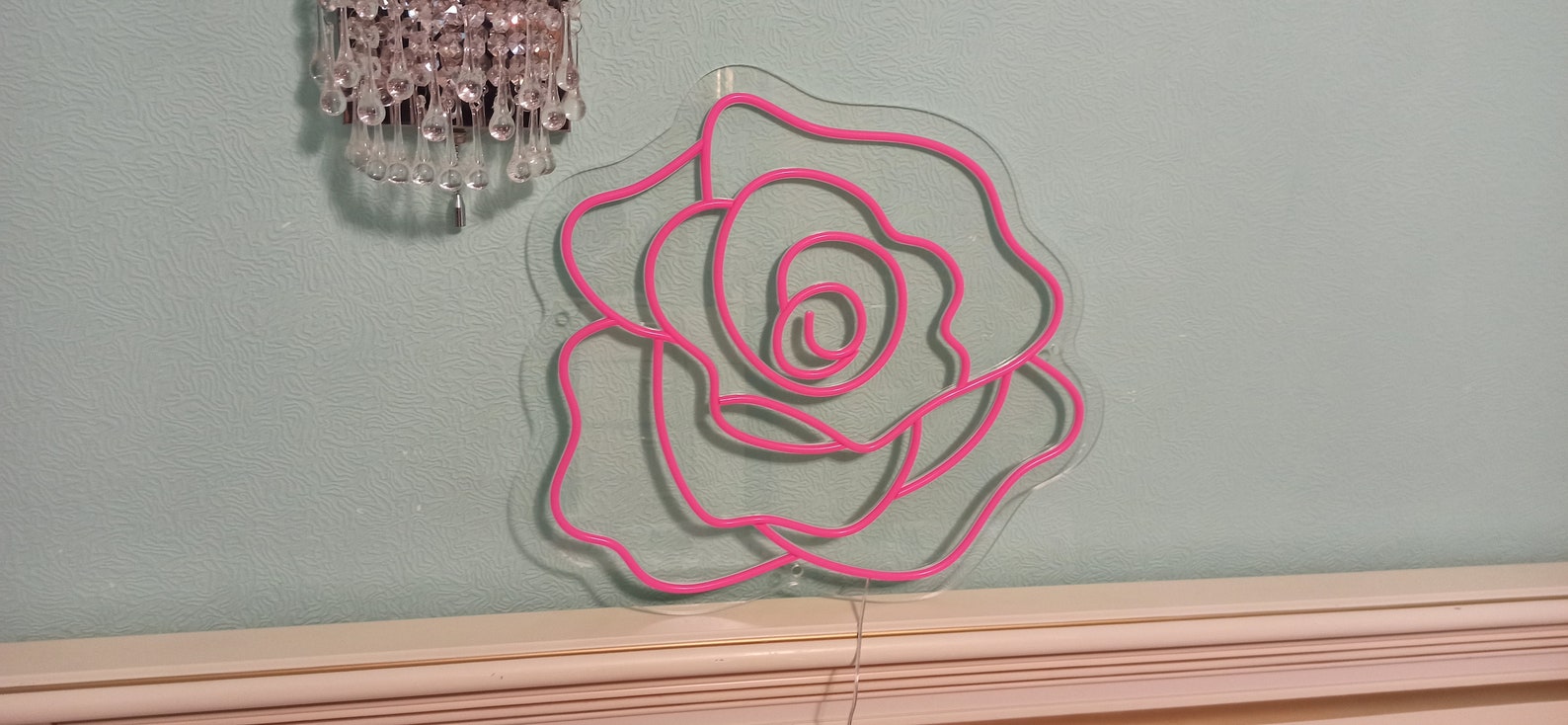 Rose Flower Neon Sign, Custom Neon Rose, Rose Neon Light Lamp, Red Neon ...