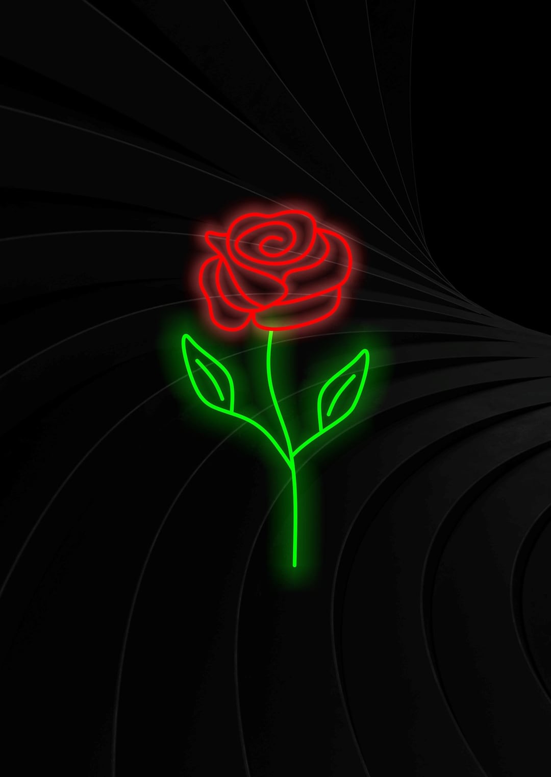 Rose Neon Sign LED Light up Decor, LED Rose Neon Light Sign, LED Flower ...