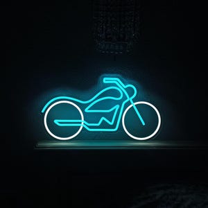 Motorcycle Neon Sign, Garage Wall Art, Man Cave Decor - Etsy