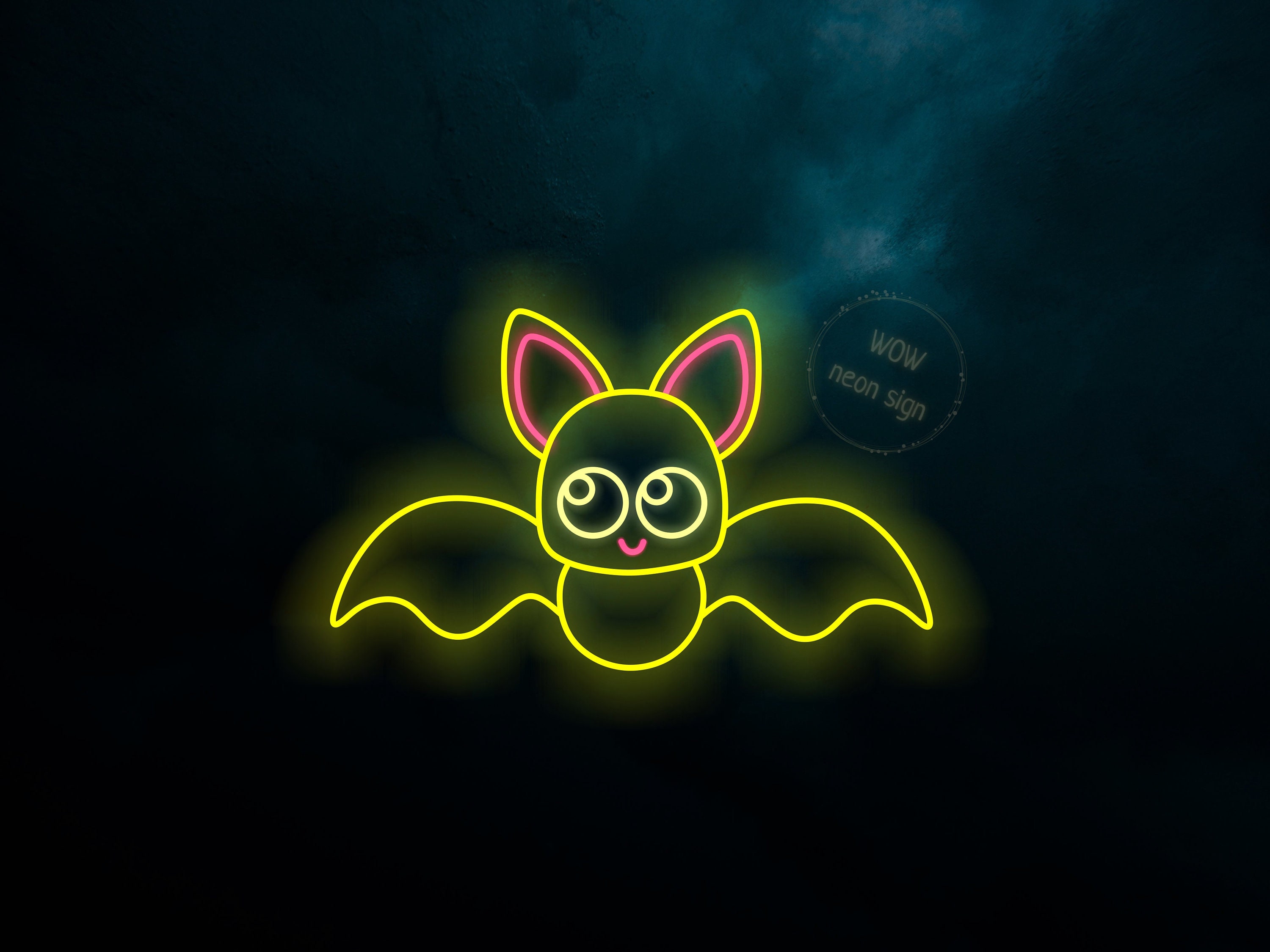 Bat Led Neon Sign, Cute Bat Neon Light Decor, Cute Bat Led Light ...