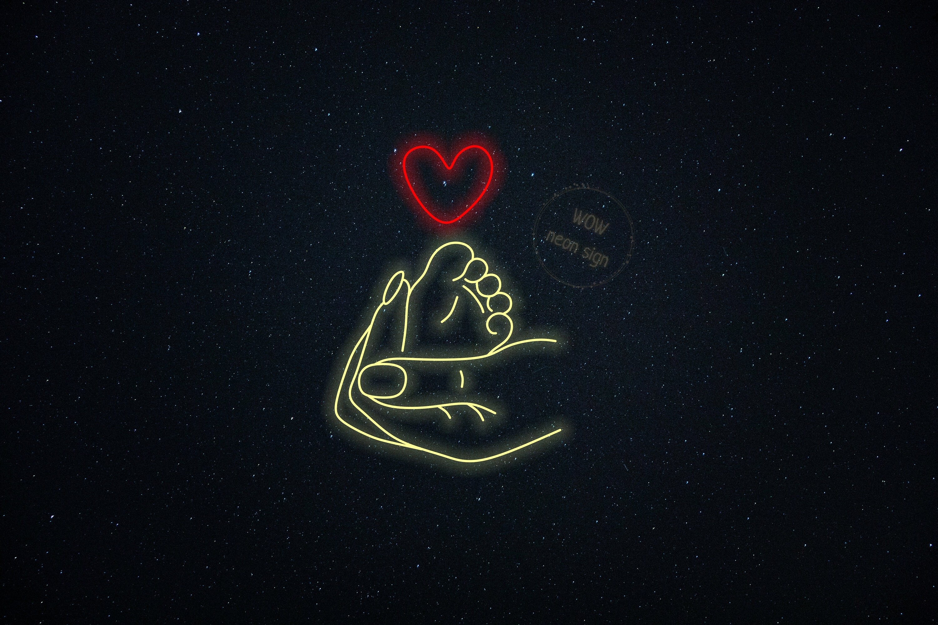 Mother Hold Baby Leg Neon Sign, Babies Leg Led Neon Sign, Newborn Led ...