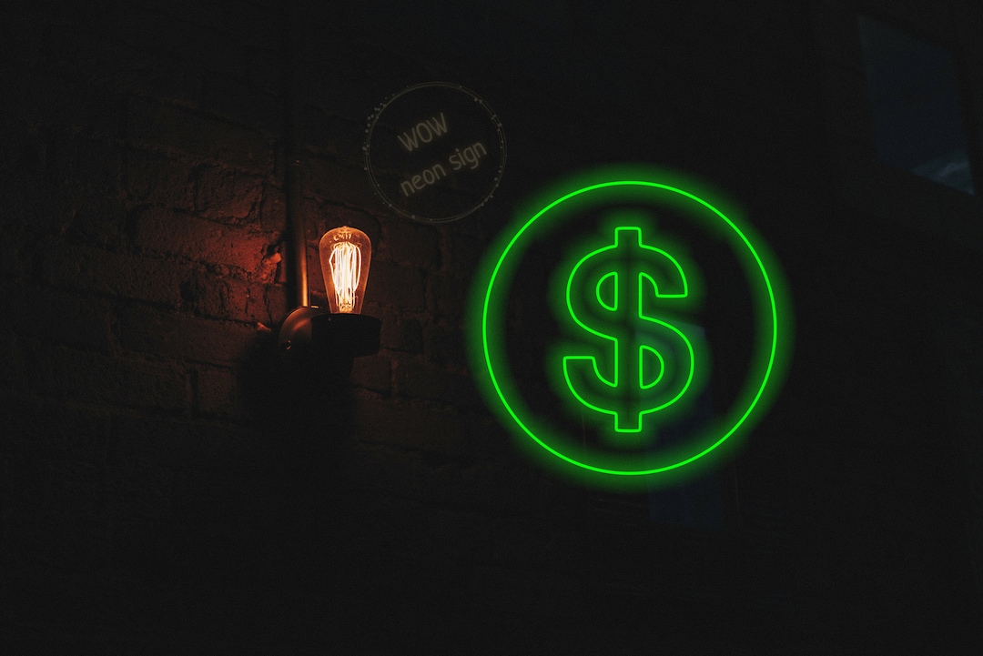 Symbol of Dollar Neon Sign, Dollar Neon Sign, US Dollar Led Neon Sign ...