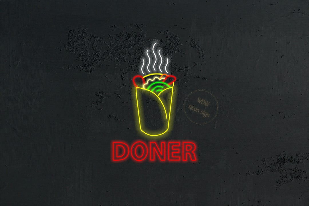 Doner Kebab Neon Sign Doner Kebab Light Up Barbeque Light up - Etsy