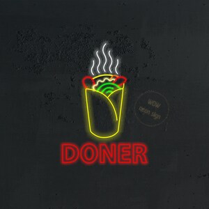 Doner Kebab Neon Sign Doner Kebab Light Up Barbeque Light up - Etsy