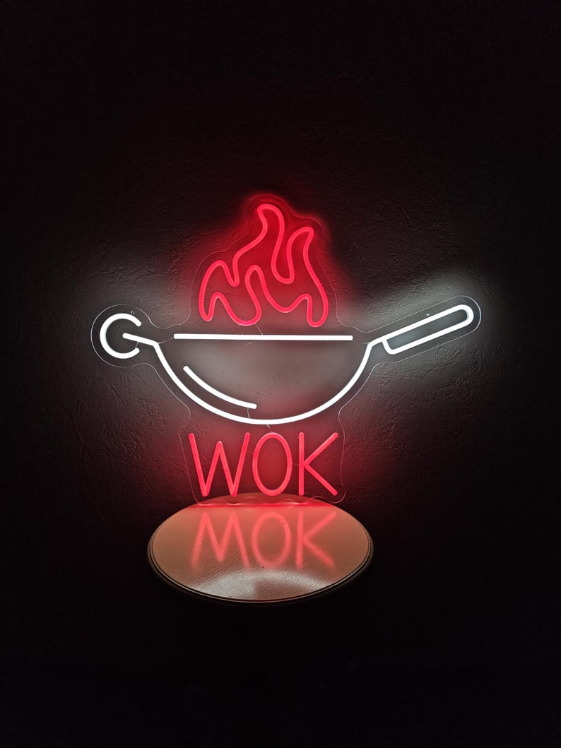 Wok Neon Sign, Take Out Restaurant Decor - Etsy