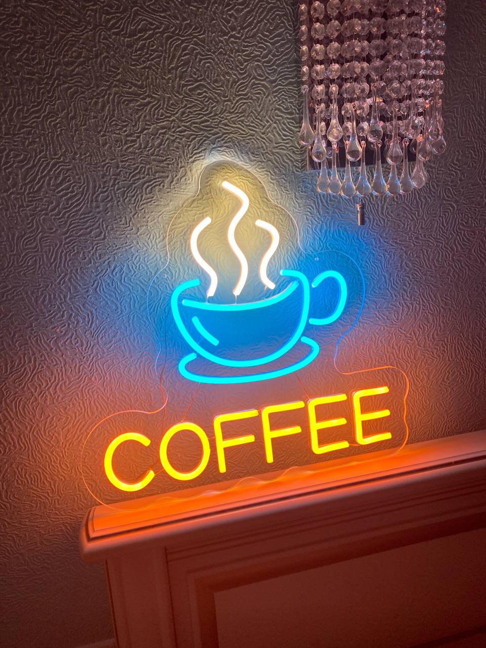 Coffee Neon Sign: LED Bar Decor, Coffee House Light - Etsy