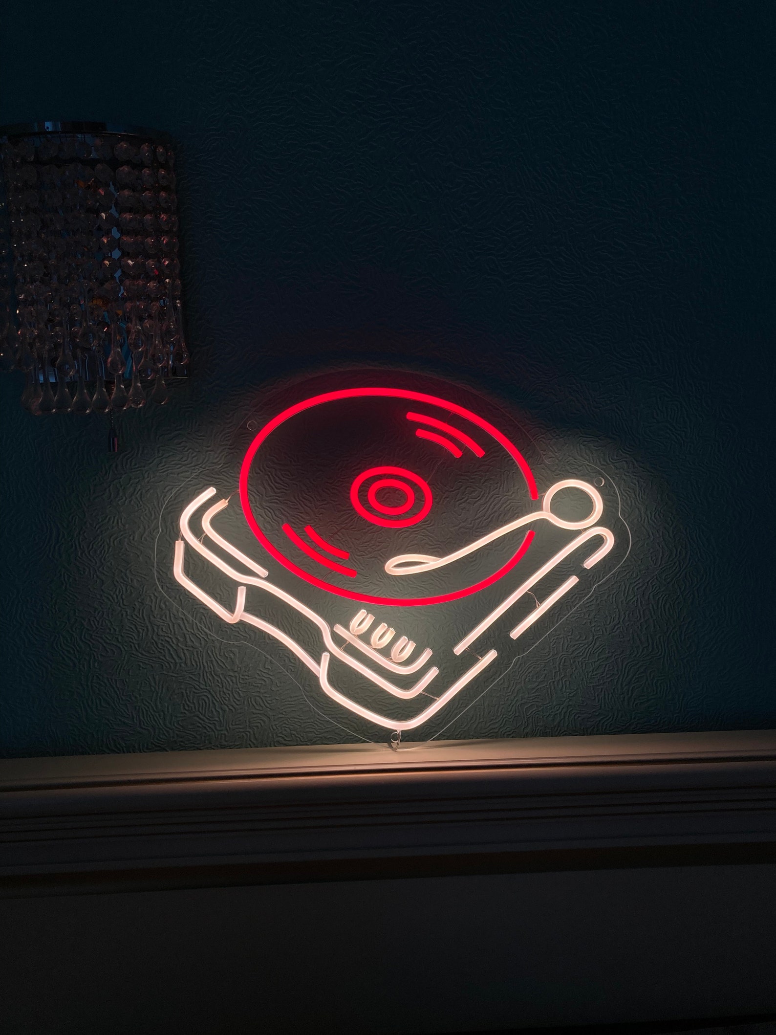 Record Player Neon Sign, Vinyl Neon Sign, Retro Vinyl Wall Mount, Music ...