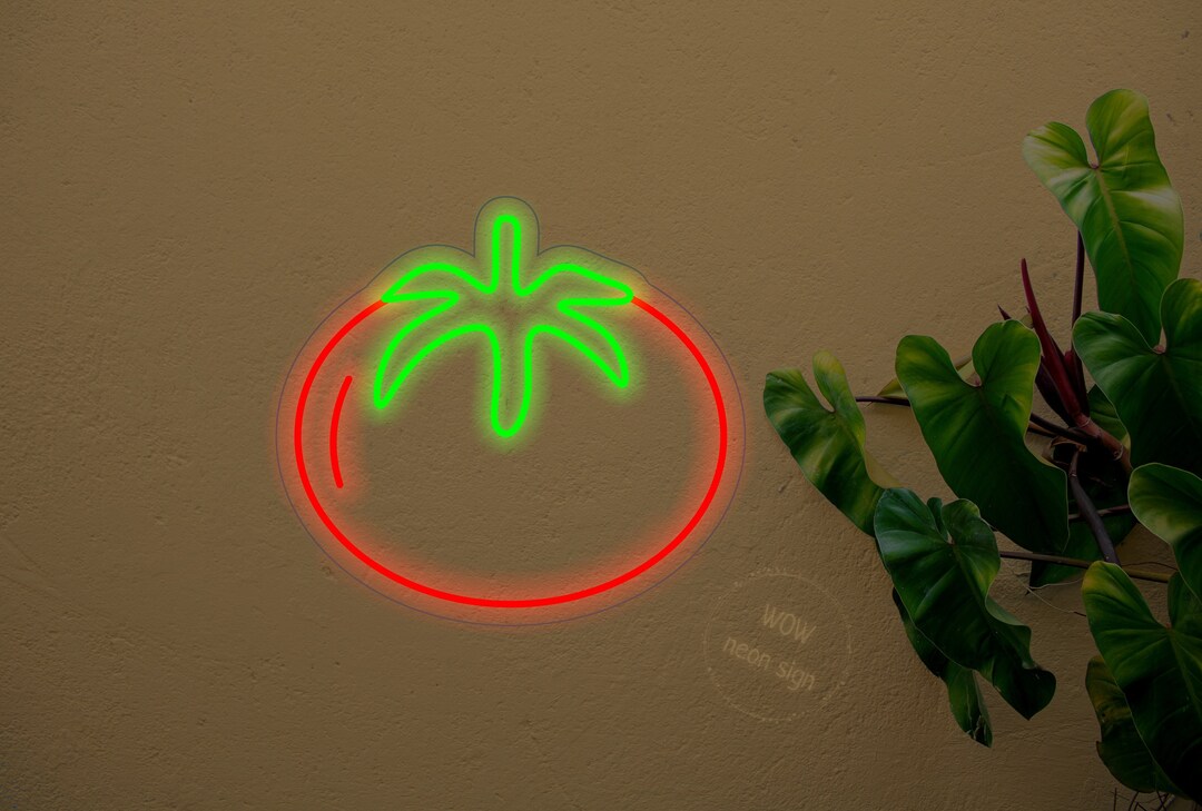 Tomato Neon Sign, Tomato Led Neon, Garden Neon Sign, Vegetable Neon ...