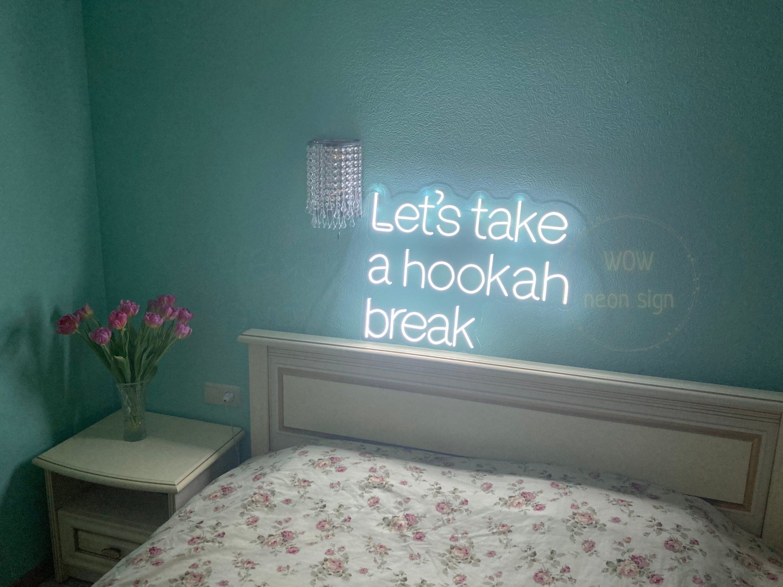 Lets Take a Hookah Break Neon Sign Hookah Led Neon Sign Wall Art for ...