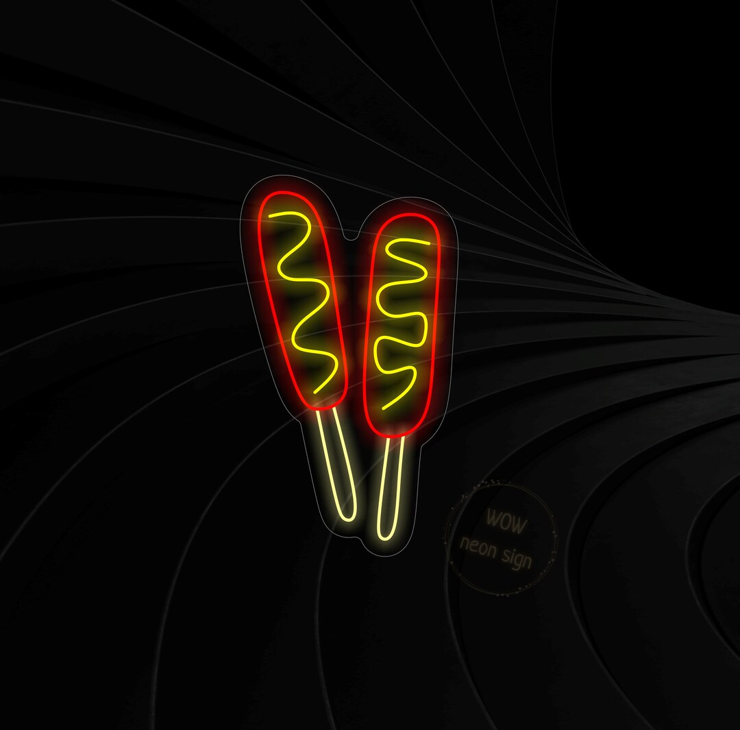 Corn Dogs Neon Sign, Fast Food Neon Sign, Fast Food Led Sign, Corn Dogs ...