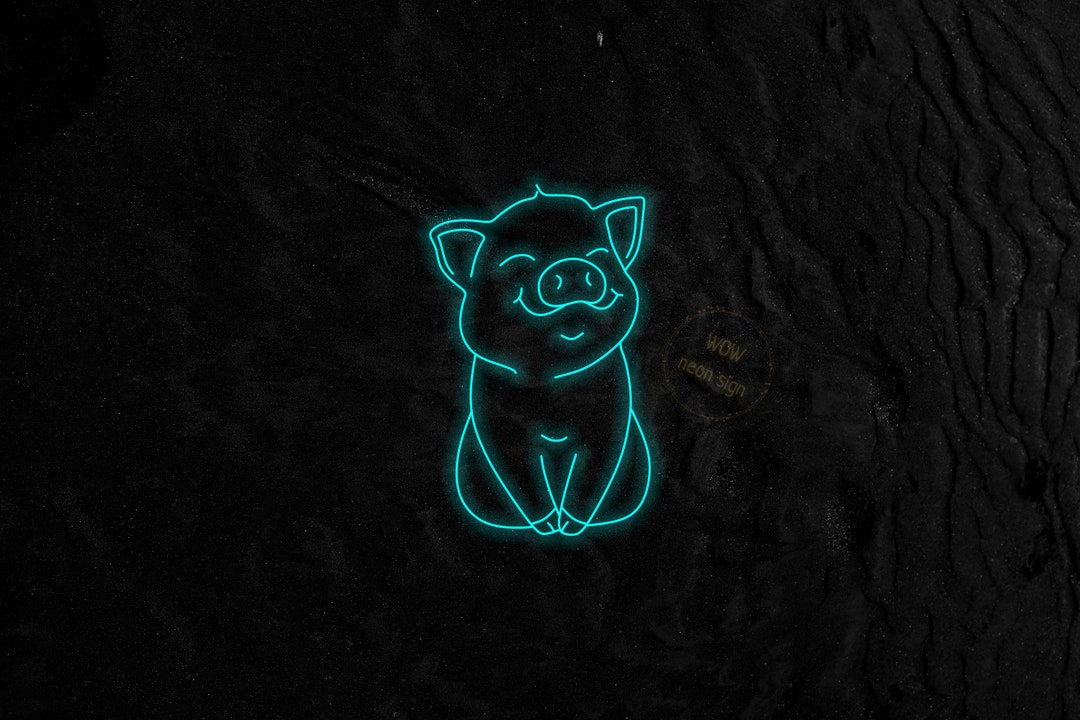 Pig Led Neon Sign, Farm Animals Neon Sign, Pig Wall Light Decor, Pig ...