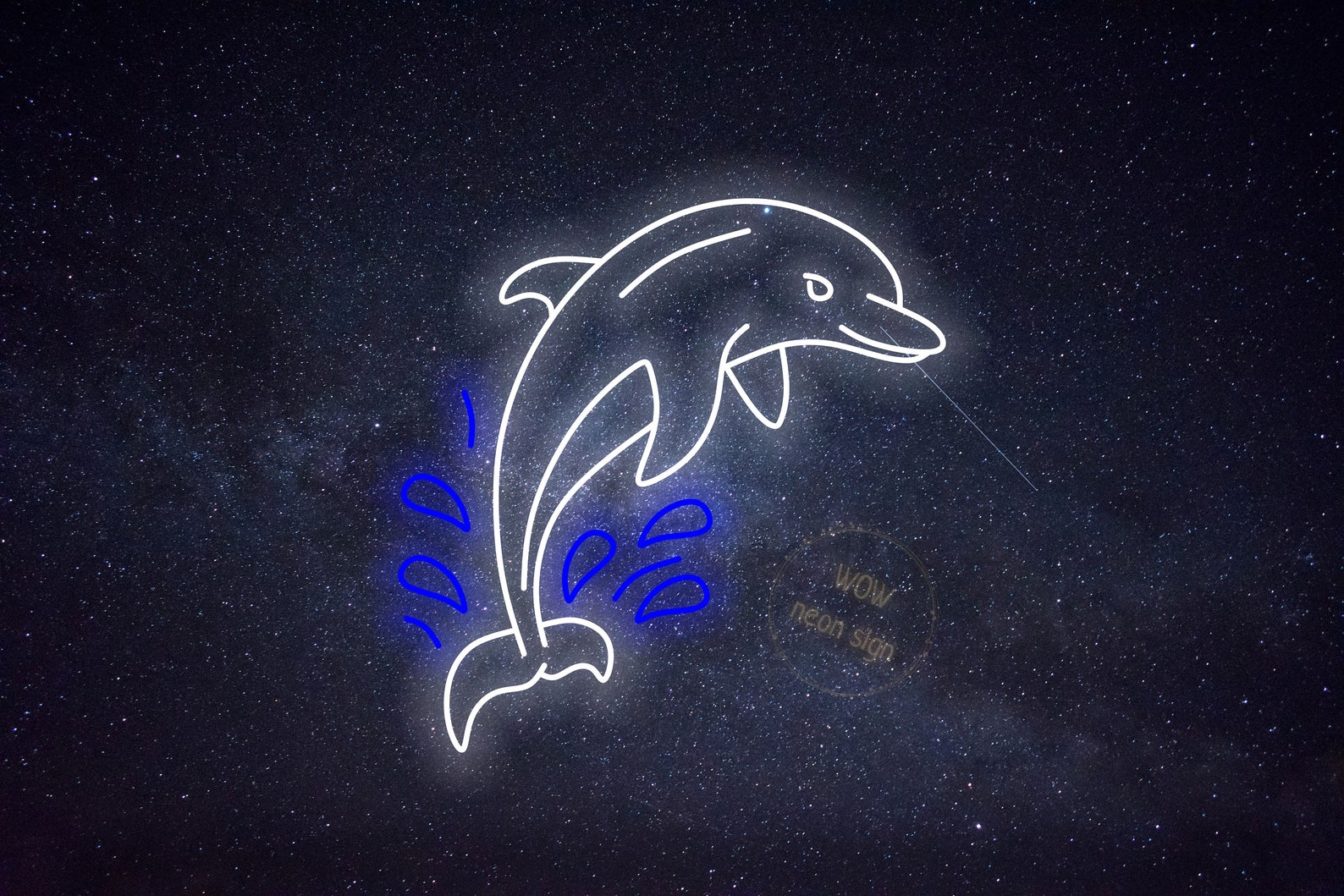 Dolphin Jumping LED Neon Sign, Underwater Animal Art - Etsy