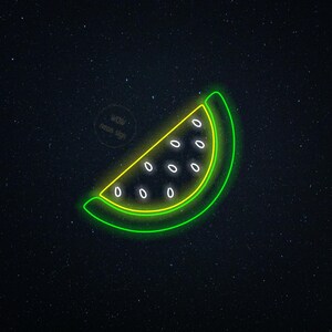 Watermelon Neon Sign LED Decor, Watermelon LED Neon Light, Fruit Lover ...