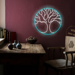 Tree of Life Neon Sign, Family Tree Neon Sign, Family Tree Led Neon ...