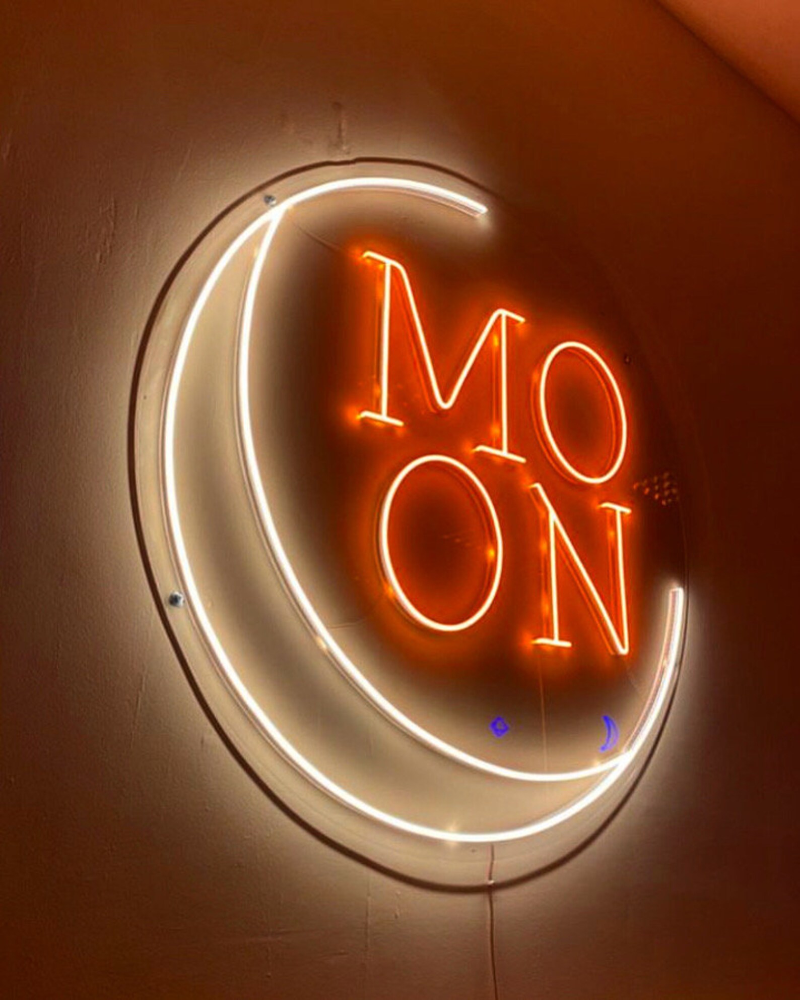 Moon Neon Sign, Moon Led Light Neon Sign, Neon Light Celestial Decor ...