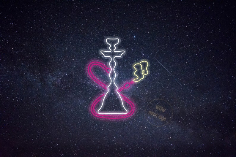 Hookah Led Neon Sign Hookah Bar Neon Light Smoke Neon Sign - Etsy