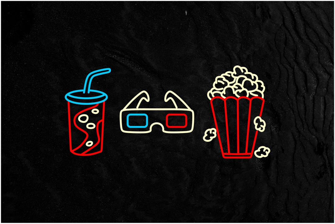 Cinema Snack Bar Neon Sign, Movie Room Decor - Etsy