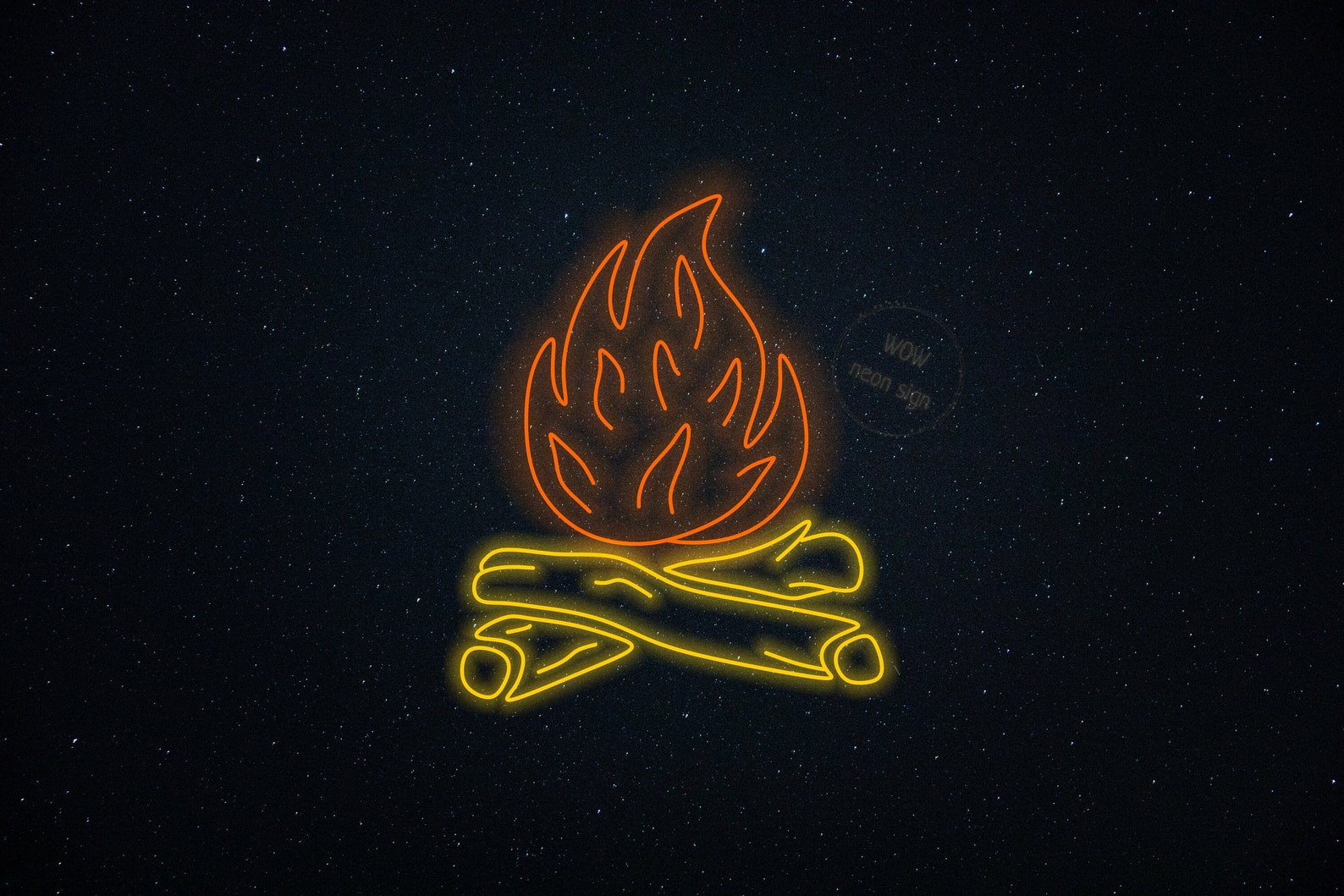 Bonfire Neon Sign LED Light, Bonfire Neon Sign Wall Decor, Illuminated ...