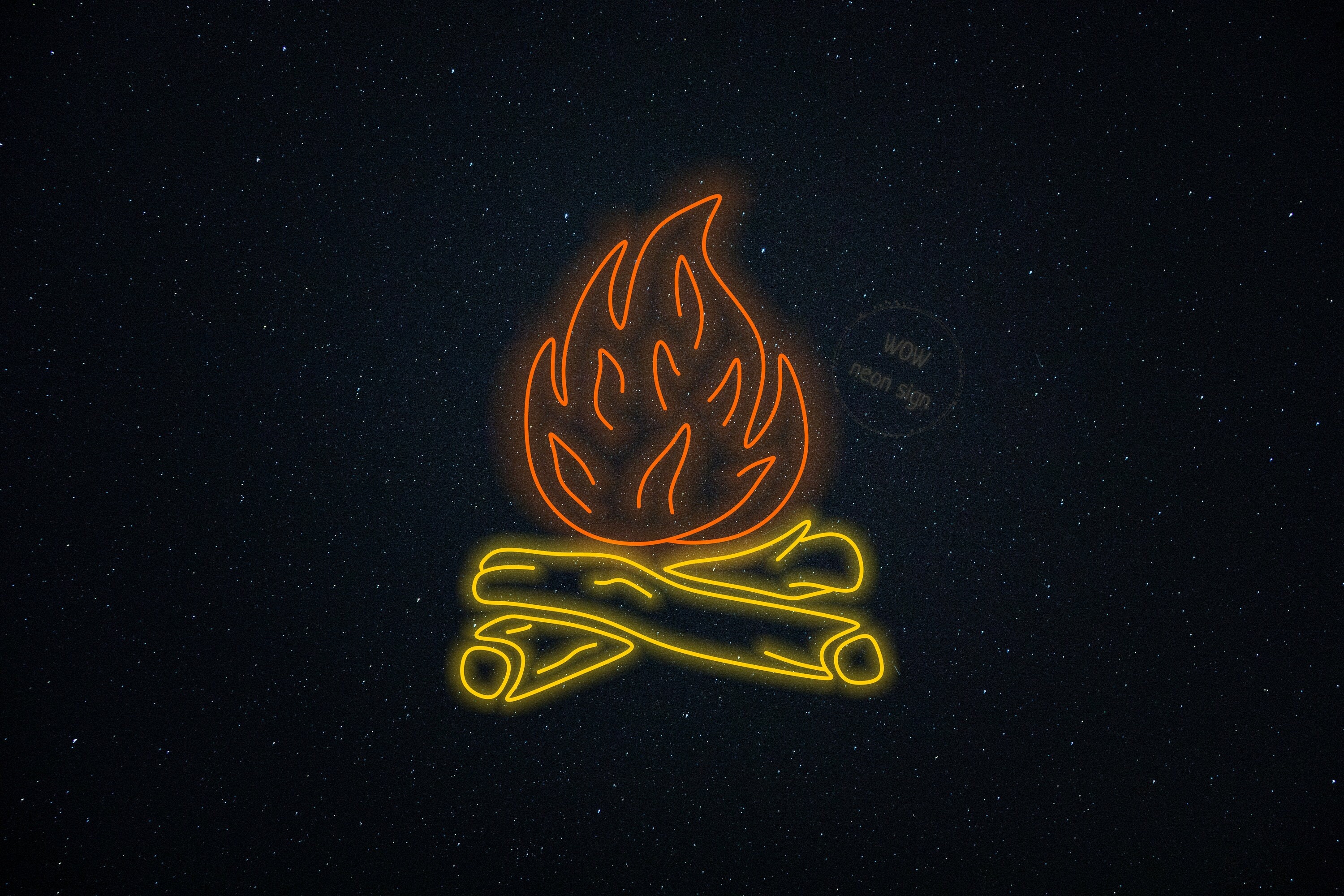 Bonfire LED Neon Sign, Illuminated Fire Wall Decor - Etsy
